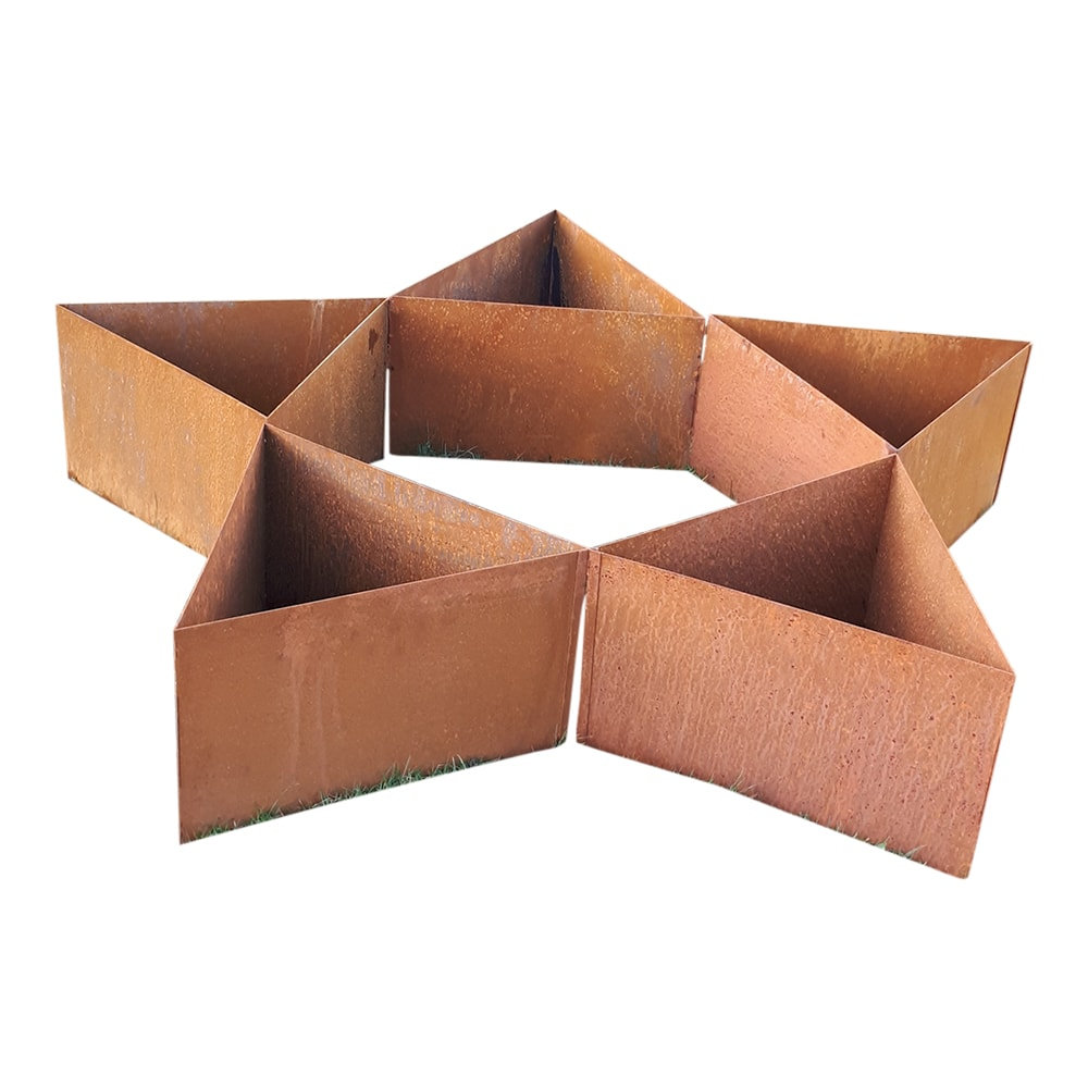 Højbed i 3 mm cortenstål - Saml til trekant, pyramide eller trapez